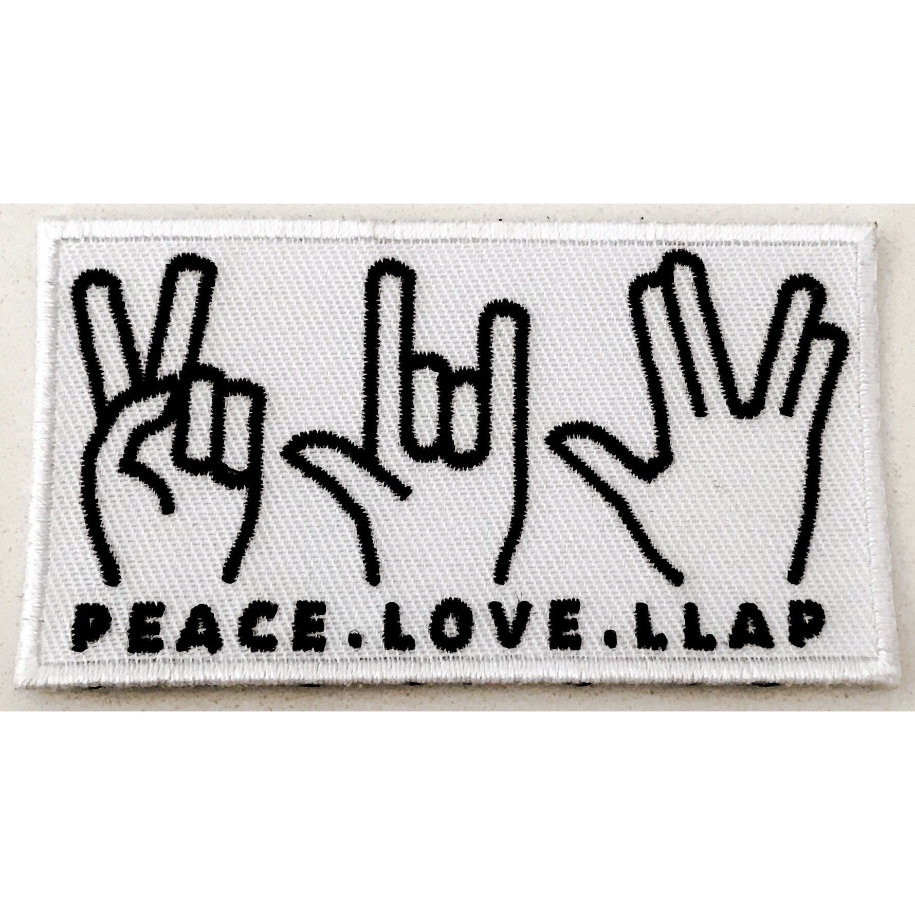 Peace. Love. LLAP with Hand Gestures Embroidered Patch – Shop LLAP