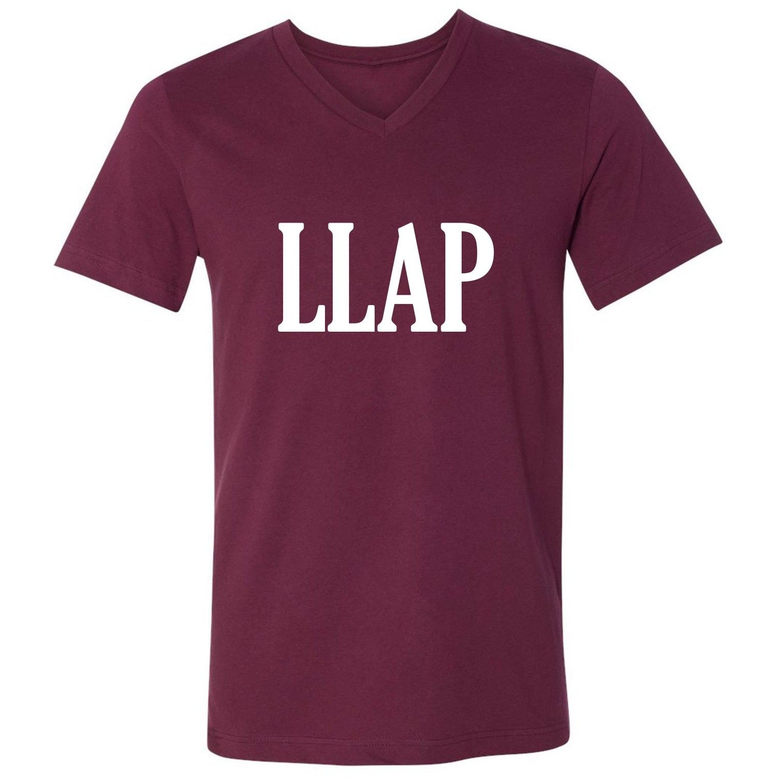 LLAP Mens V-Neck Tee in Maroon – Shop LLAP